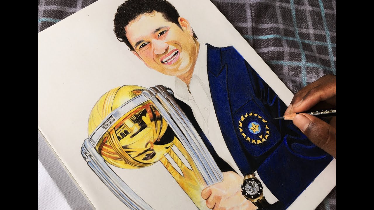 Drawing Sachin Tendulkar |Pencil drawing| Portrait - YouTube