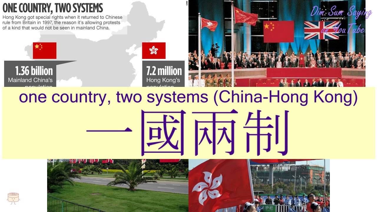 "ONE COUNTRY, TWO SYSTEMS (CHINA-HONG KONG)" in Cantonese (一國兩制 ...