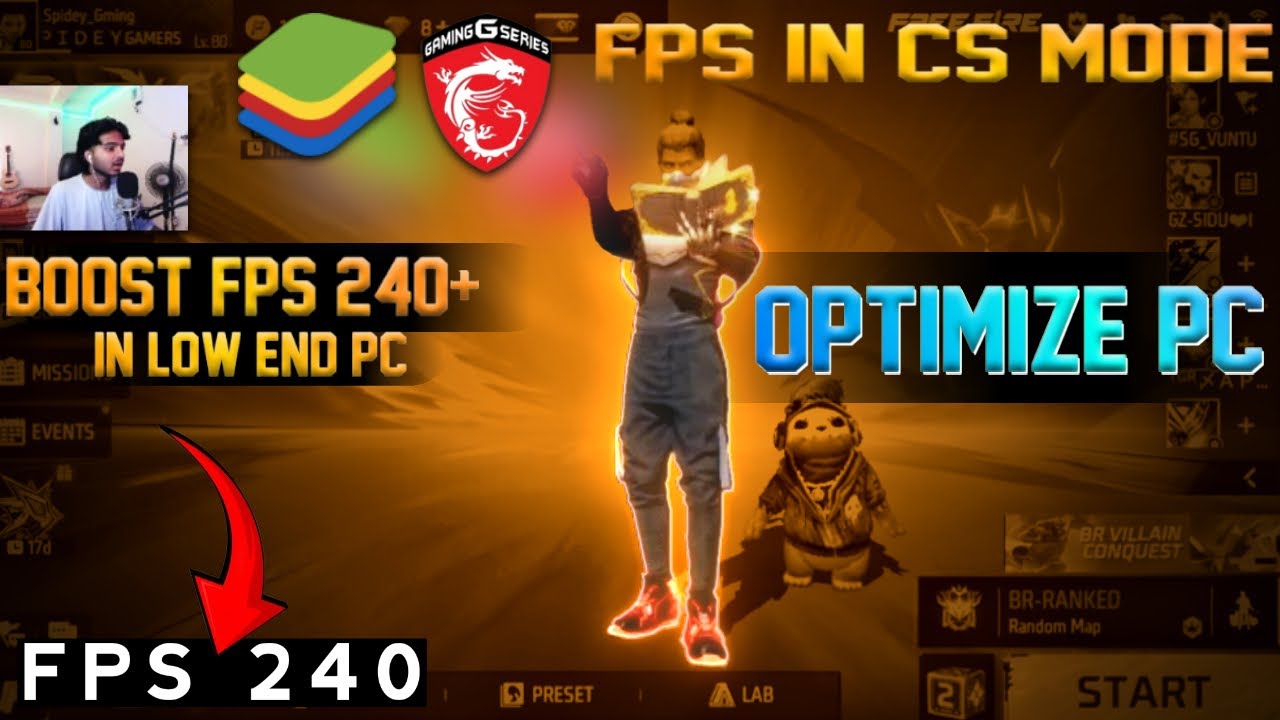 How to increase FPS in Freefire in Low & Mid End PC || 240 FPS Constant || Bluestack x Msi - YouTube