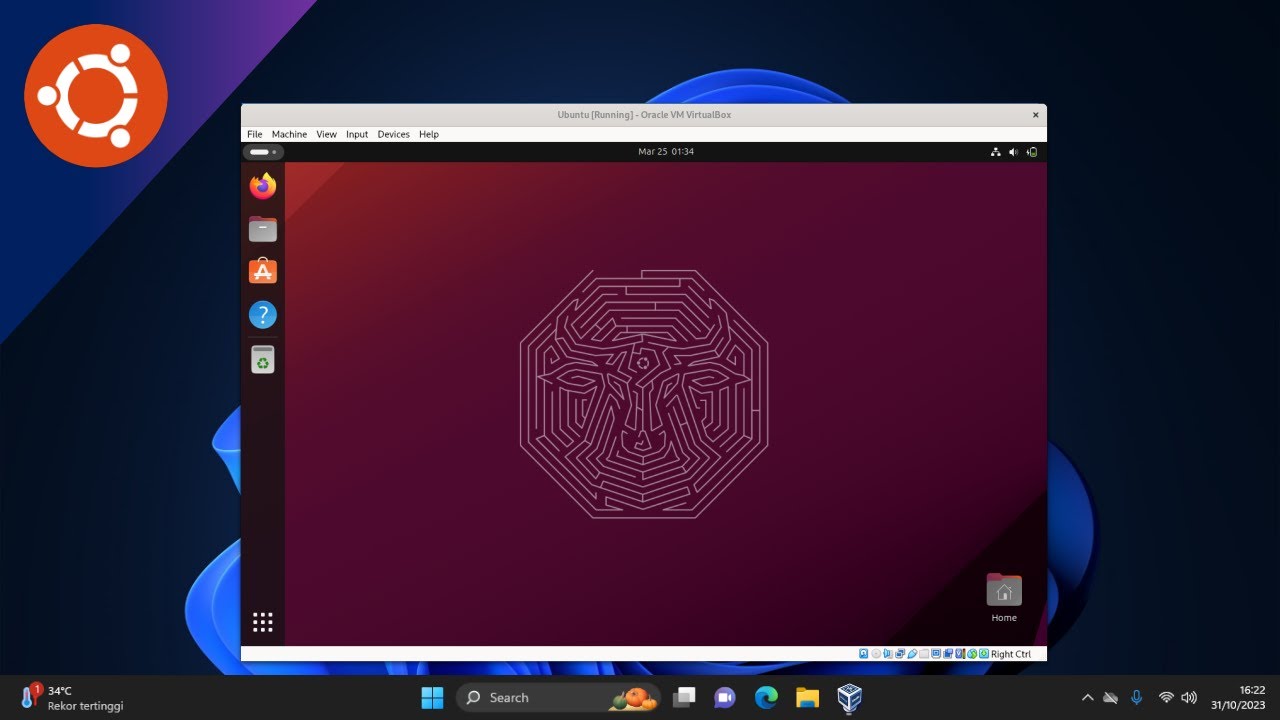 Install Ubuntu di Windows 11 dengan VirtualBox - YouTube