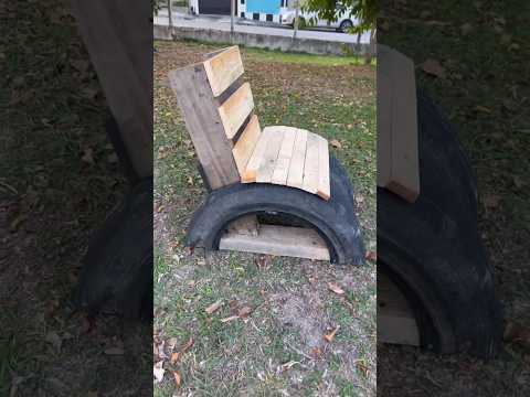 Uma cadeira de Pneu 🛞 velho #dicas #tools #diy #facavocemesmo