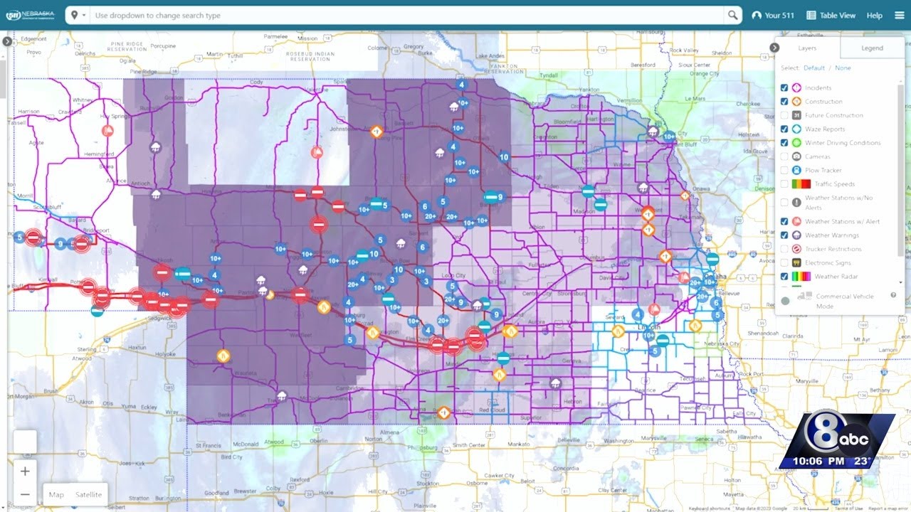Winter storm unloads several inches of snow in parts of Nebraska - YouTube