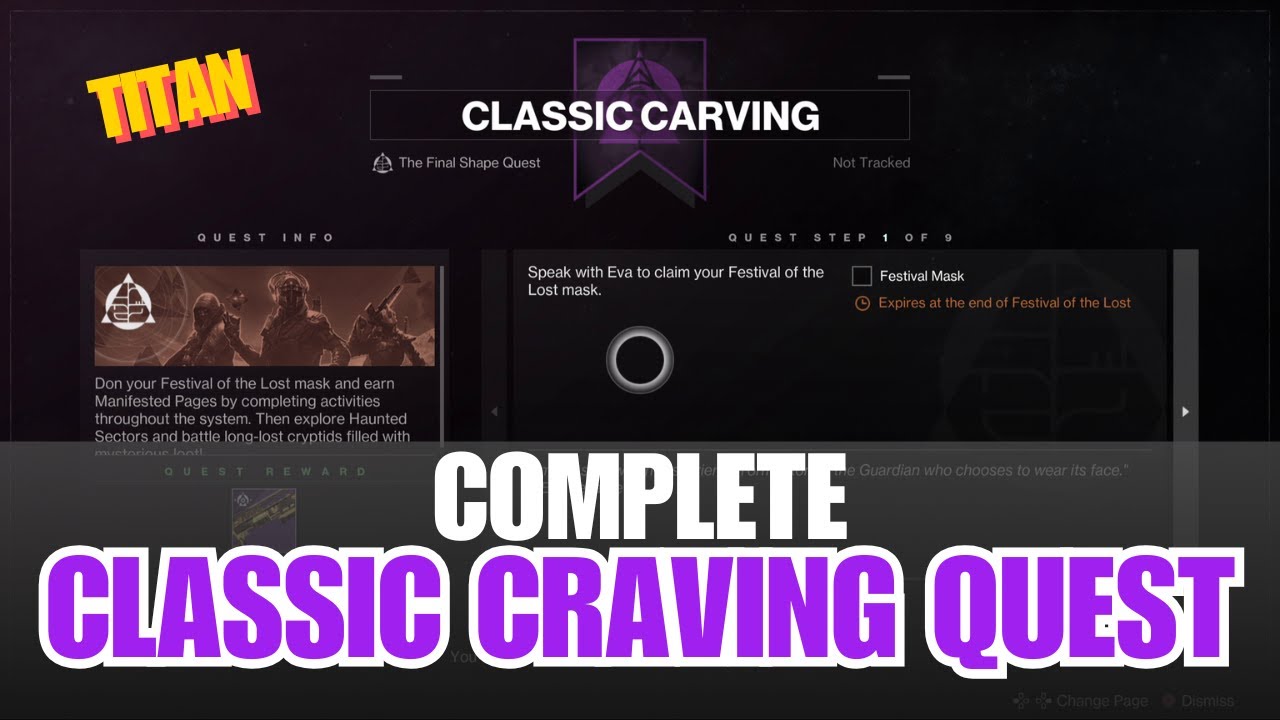 Full Classic Craving Quest - Festival of the Lost 2024 - Destiny 2 ...