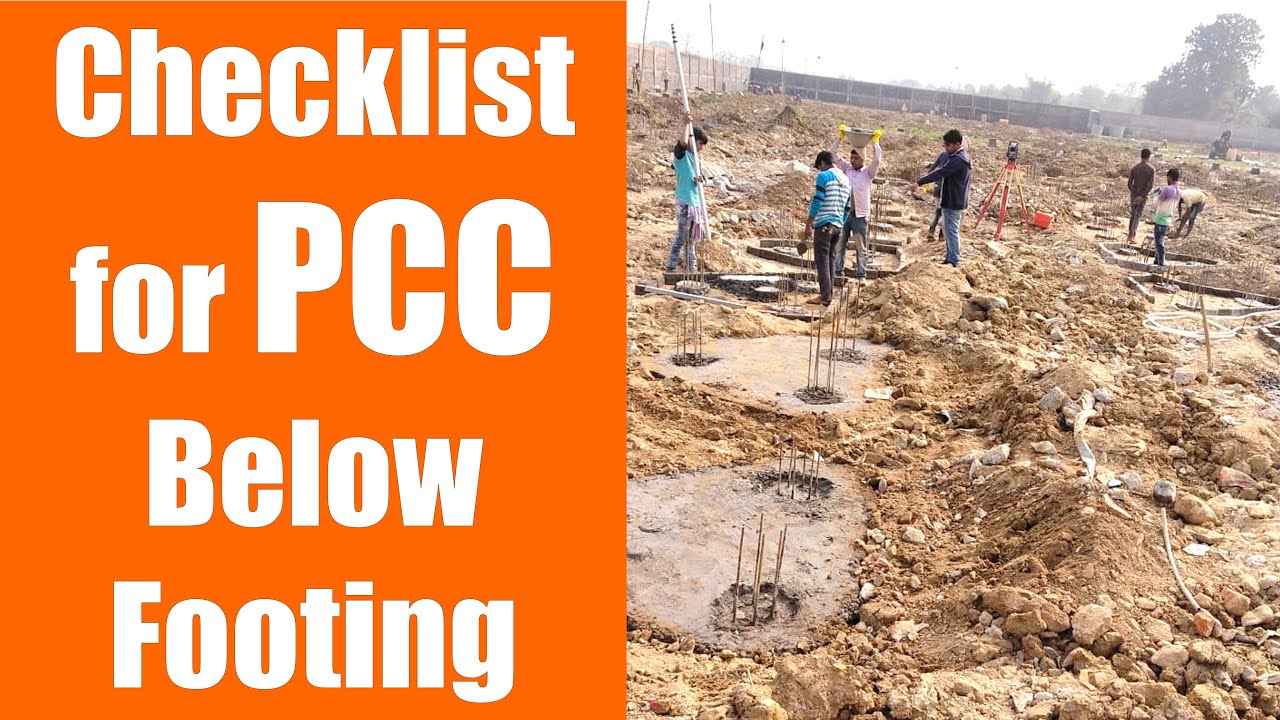 Checklist for PCC below Footing - YouTube