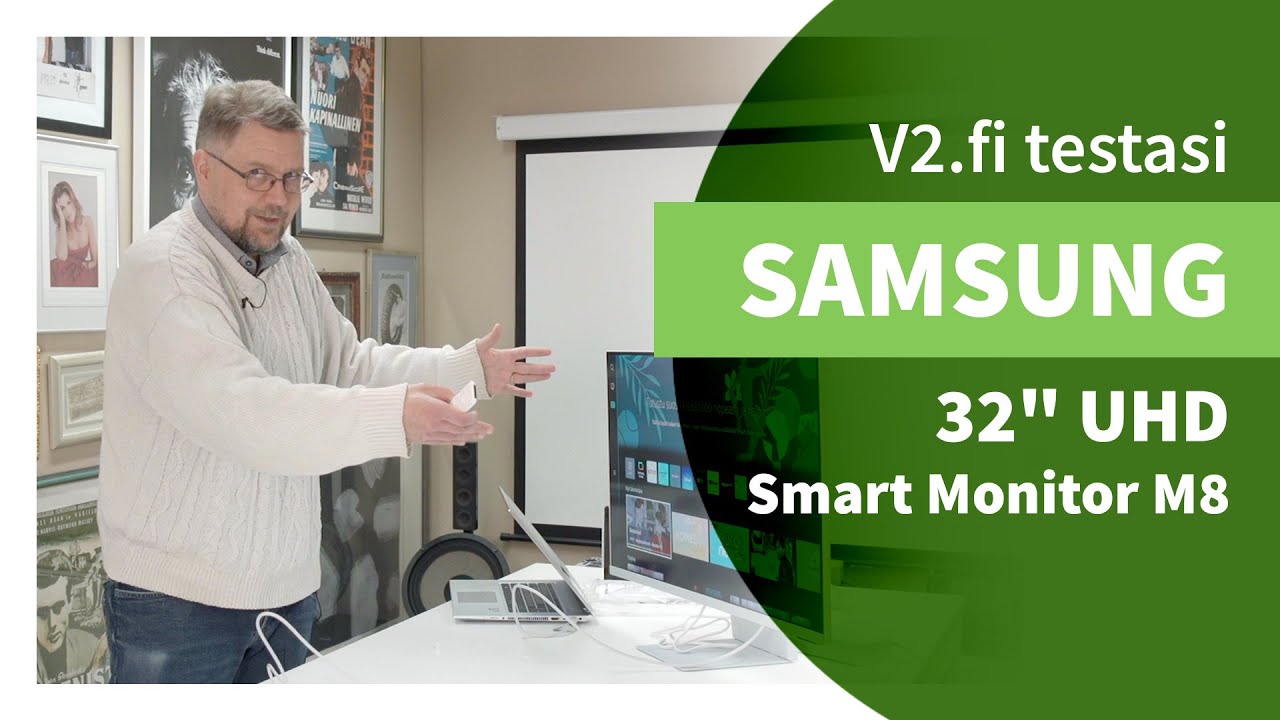 V2.fi tutustui: Samsung Smart Monitor M8 -näyttö - YouTube
