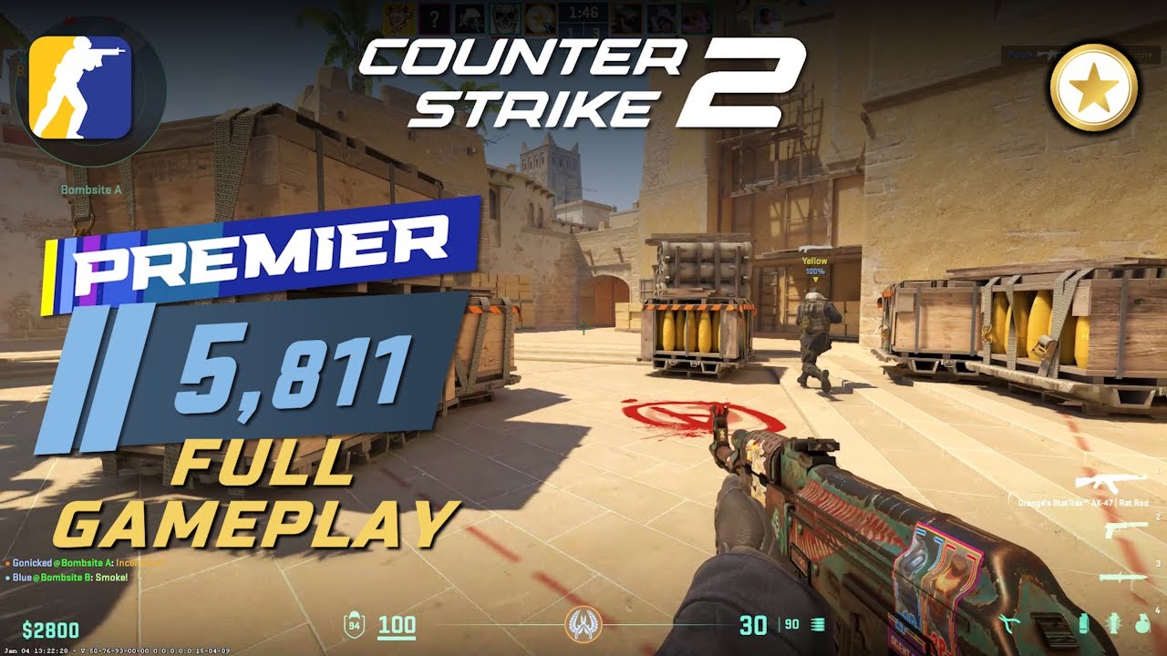 Counter-Strike 2 (CS2) - Mirage - PREMIER - 5,811 ELO - FULL GAMEPLAY ...