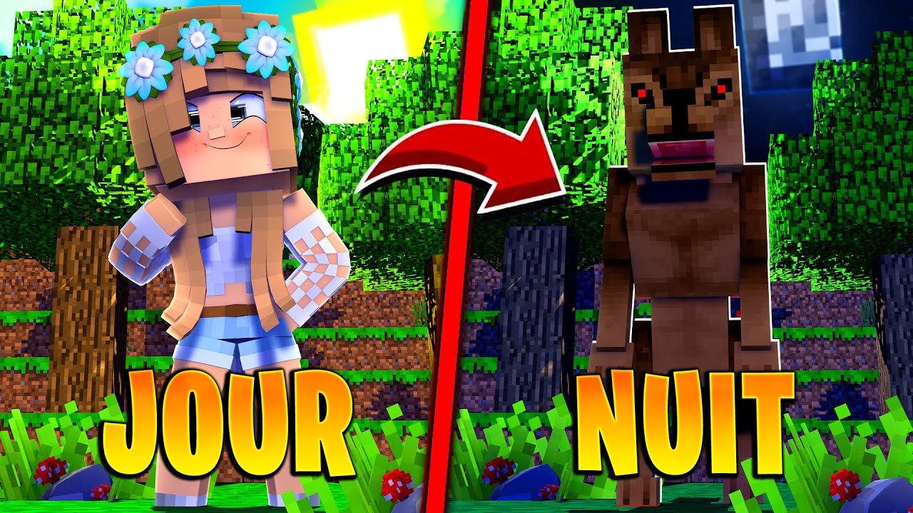 UNE FILLE SE TRANSFORME EN LOUP GAROU LA NUIT SUR MINECRAFT ! 🐺 - YouTube