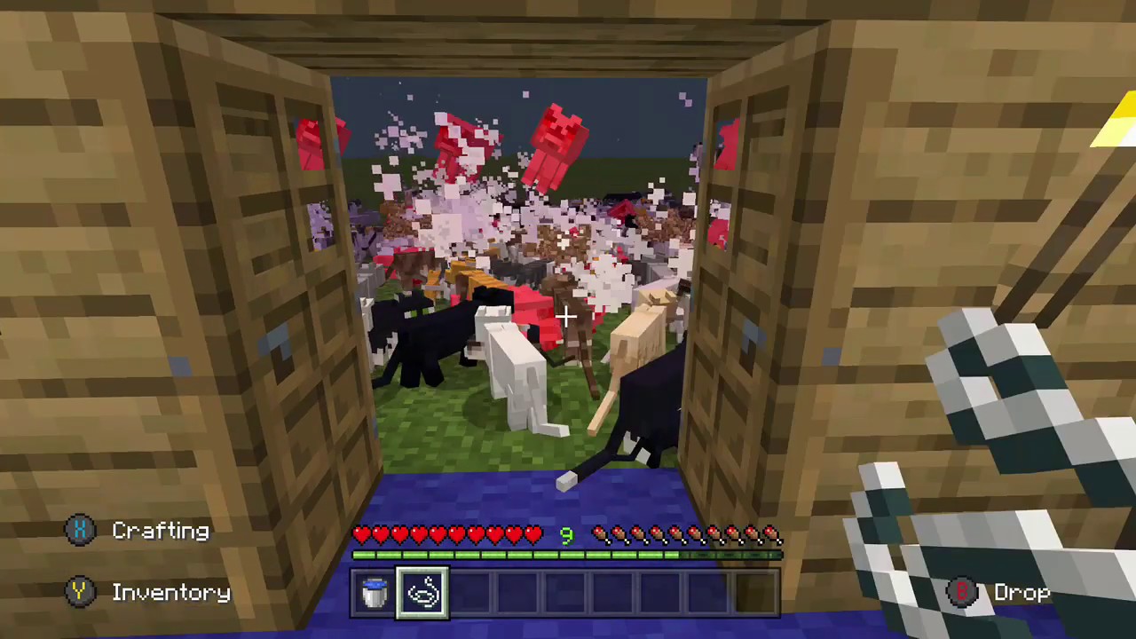 it's raining cats and dogs, but in minecraft. - YouTube