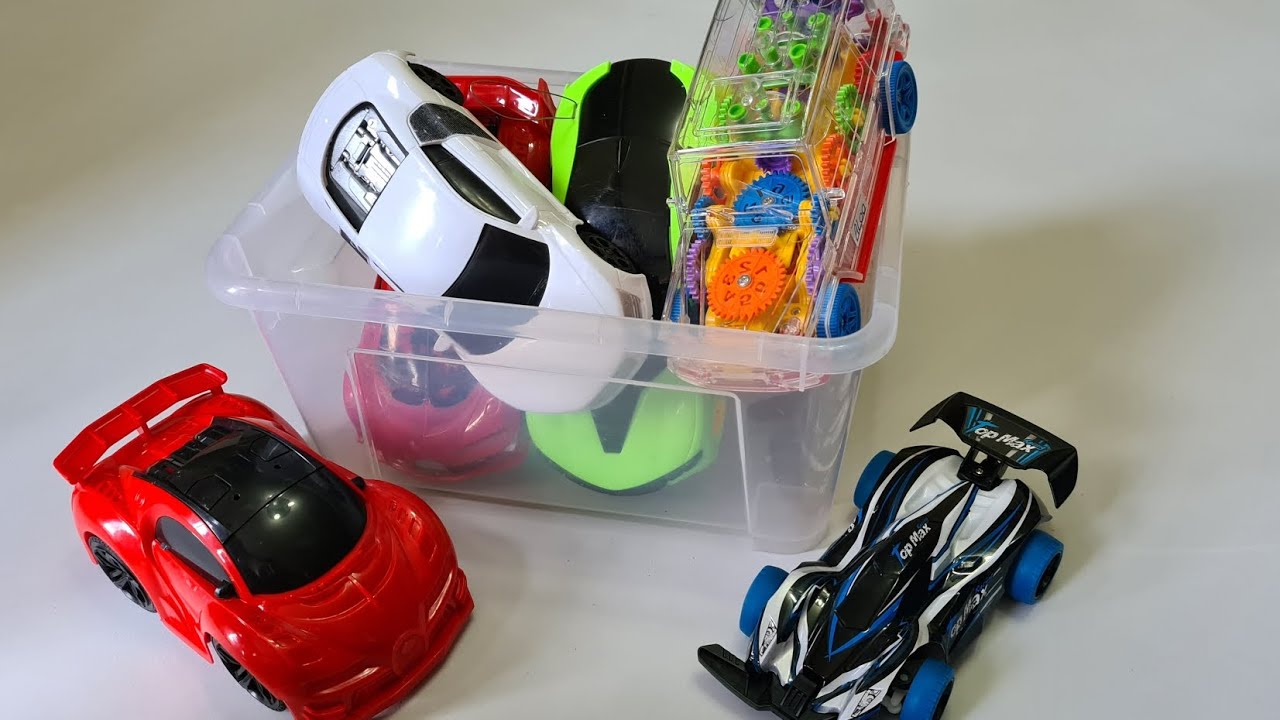 Kids Toys Large cars in a box | Toy Box. Reactions with kids. - YouTube