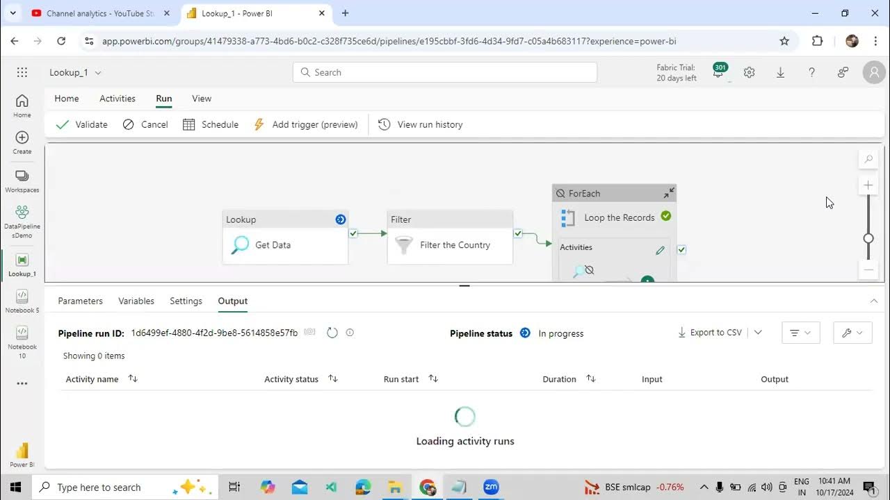 Basic Overview on Lookup Activity using Data Pipeline in Microsoft Fabric in Telugu - YouTube