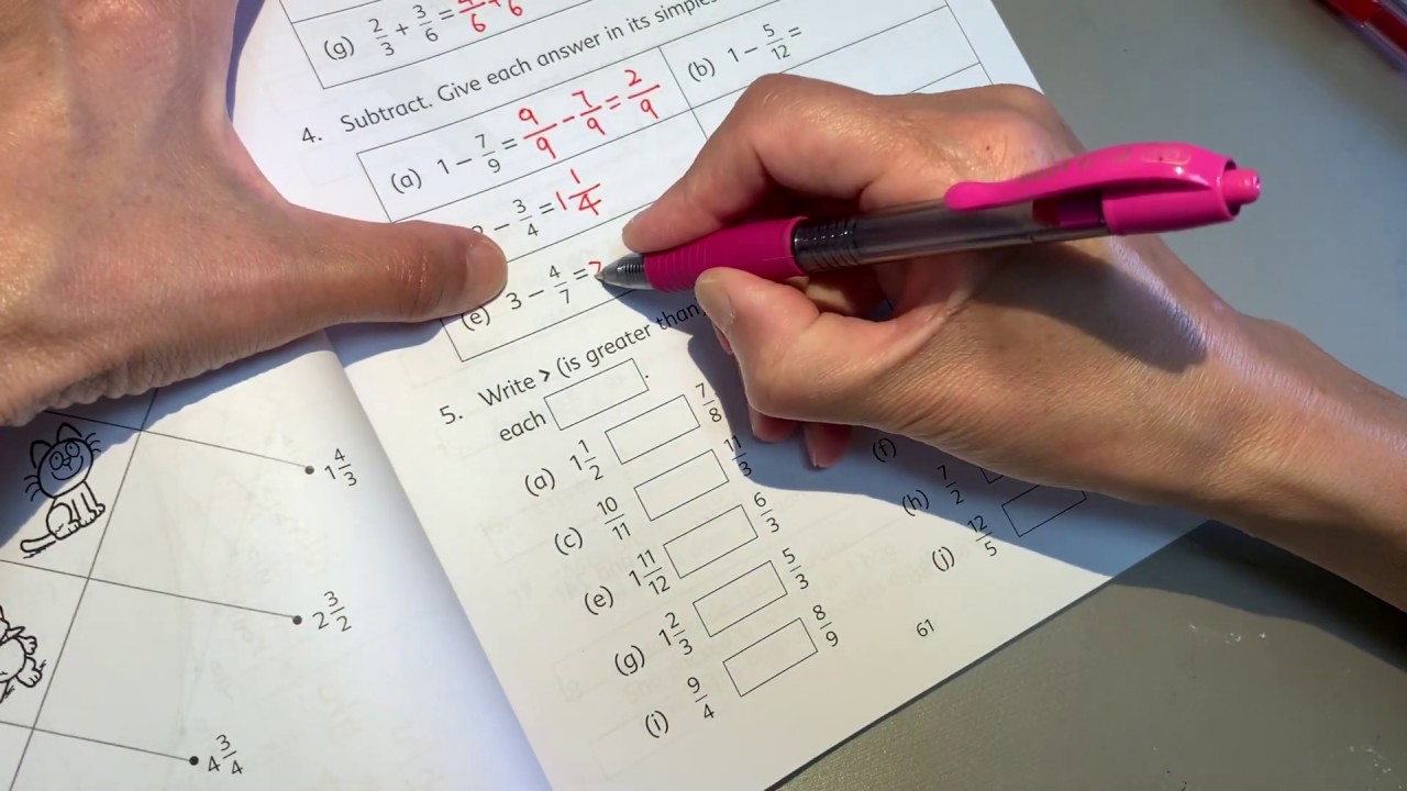 Relaxing math 4th workbook 56 - 62 - YouTube