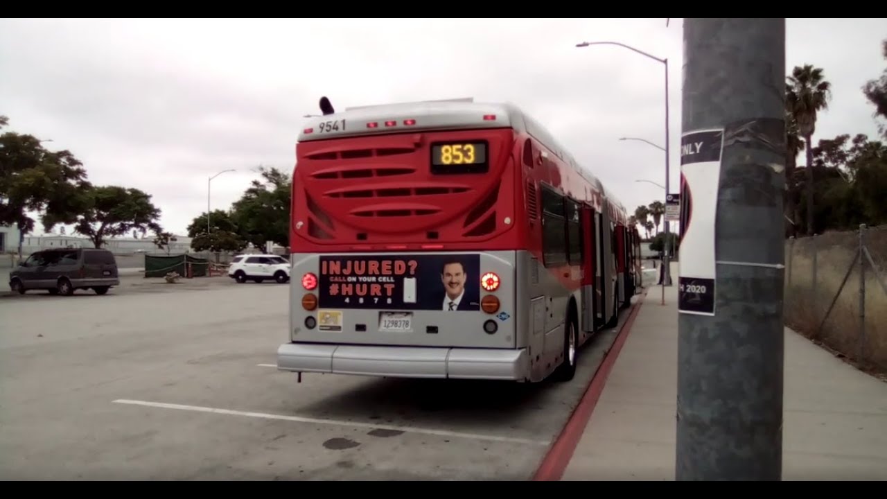 Ride LA Metro Route 853 Crenshaw Green Line Station to Aviation LAX ...