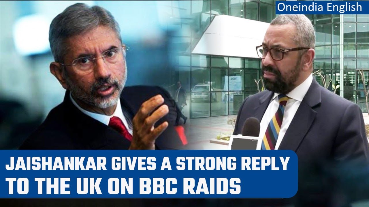 EAM Jaishankar gives strong reply to UK counterpart on BBC IT raid | Oneindia News - YouTube