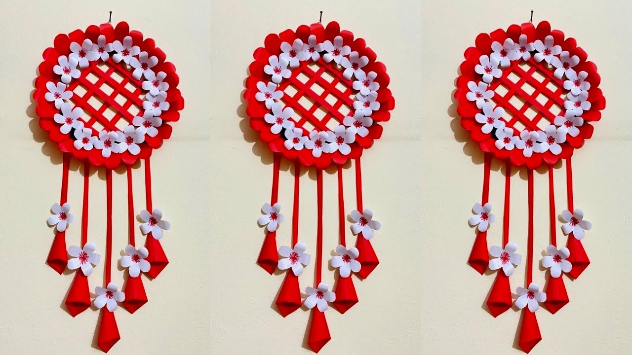 Beautiful Paper Wall Hanging | Quick & Easy Tutoria - YouTube
