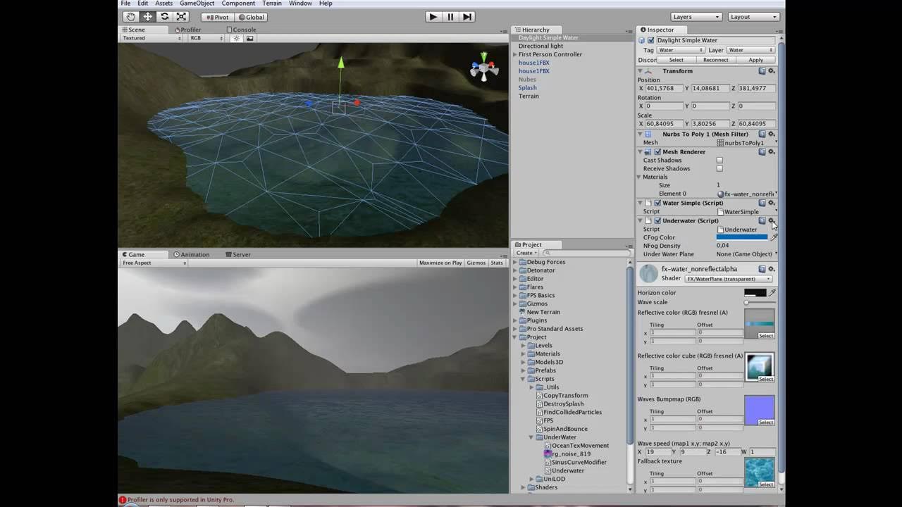 Tutorial Unity3D - Efecto Underwater (Bajo el agua) - Parte 1 - YouTube