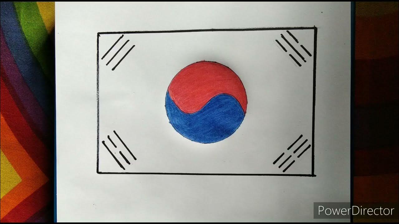 South Korea Flag |How to draw South Korea flag step by step |#art # ...