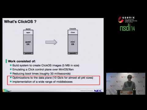 NSDI '14 - ClickOS and the Art of Network Function Virtualization - YouTube