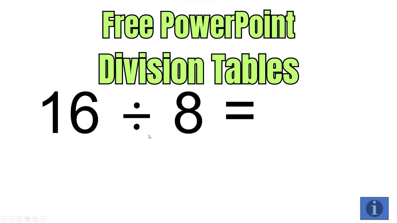 Free PowerPoint for Teaching or Reviewing the Division Tables - YouTube