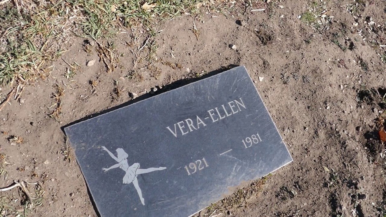 Dancer Actress Vera Ellen Grave Glen Haven Cemetery Sylmar LA CA USA ...