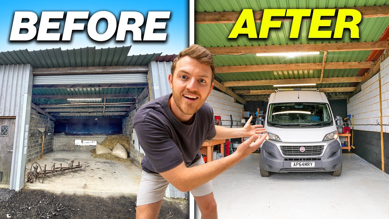I Moved into my Dream Van Build Workshop - YouTube