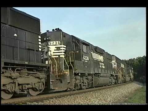 NS B23-7 #3996 leads NS #322 at Green, Georgia - 5/30/00 - YouTube