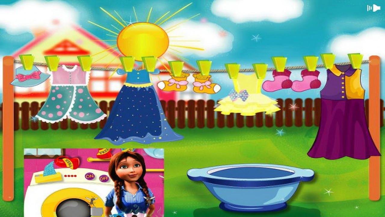 Kids Drying Clothes-Full Gameplay for Boys and Girls-Cleaning Games ...