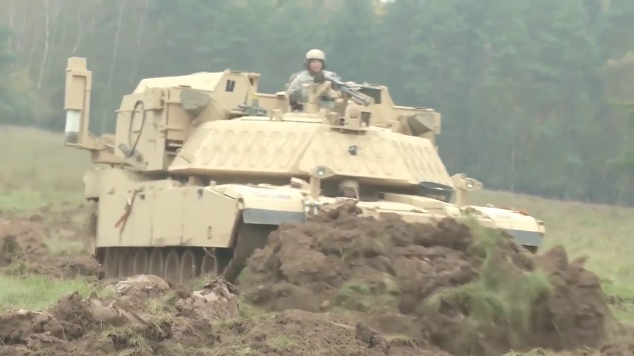 US Army Assault Breacher Vehicle ABV In Action At Exercise Combined ...