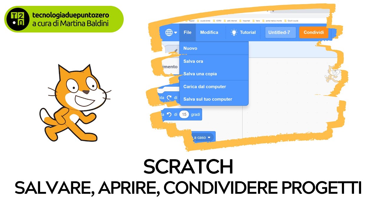 Scratch - Salvare aprire condividere progetti - YouTube
