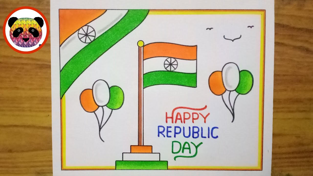 Republic Day Drawing / How to Draw Republic Day / Republic Day Poster ...