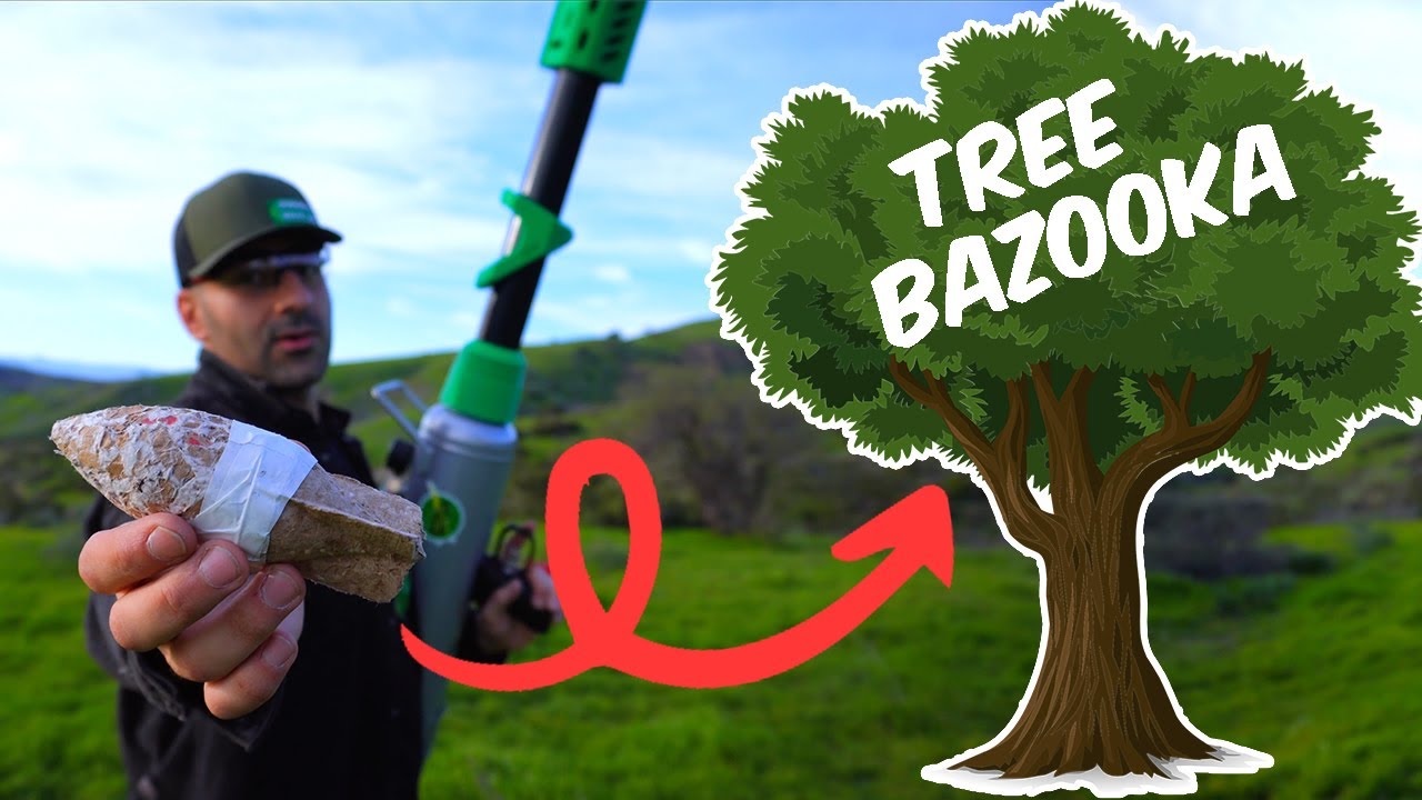 Using a Homemade Bazooka to Plant Trees - YouTube