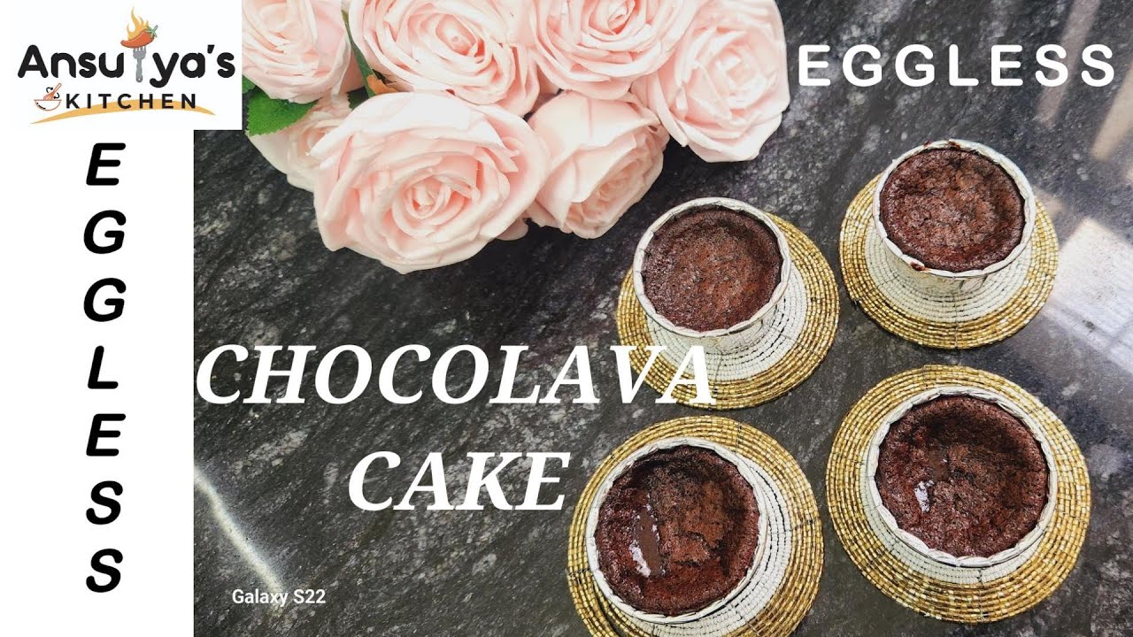 CHOCOLAVA CAKE | EGGLESS CHOCOLAVA CAKE - YouTube