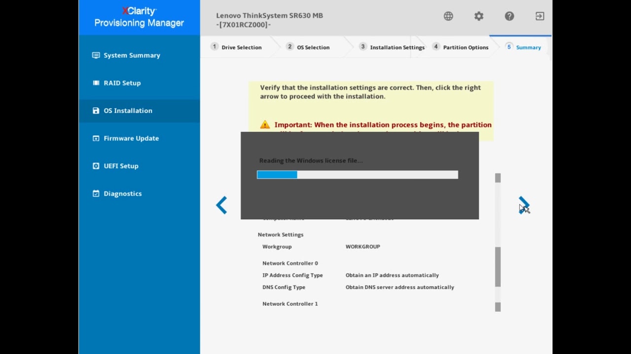 Lenovo ThinkSystem XClarity Provisioning Manager - LXPM OS Installation ...