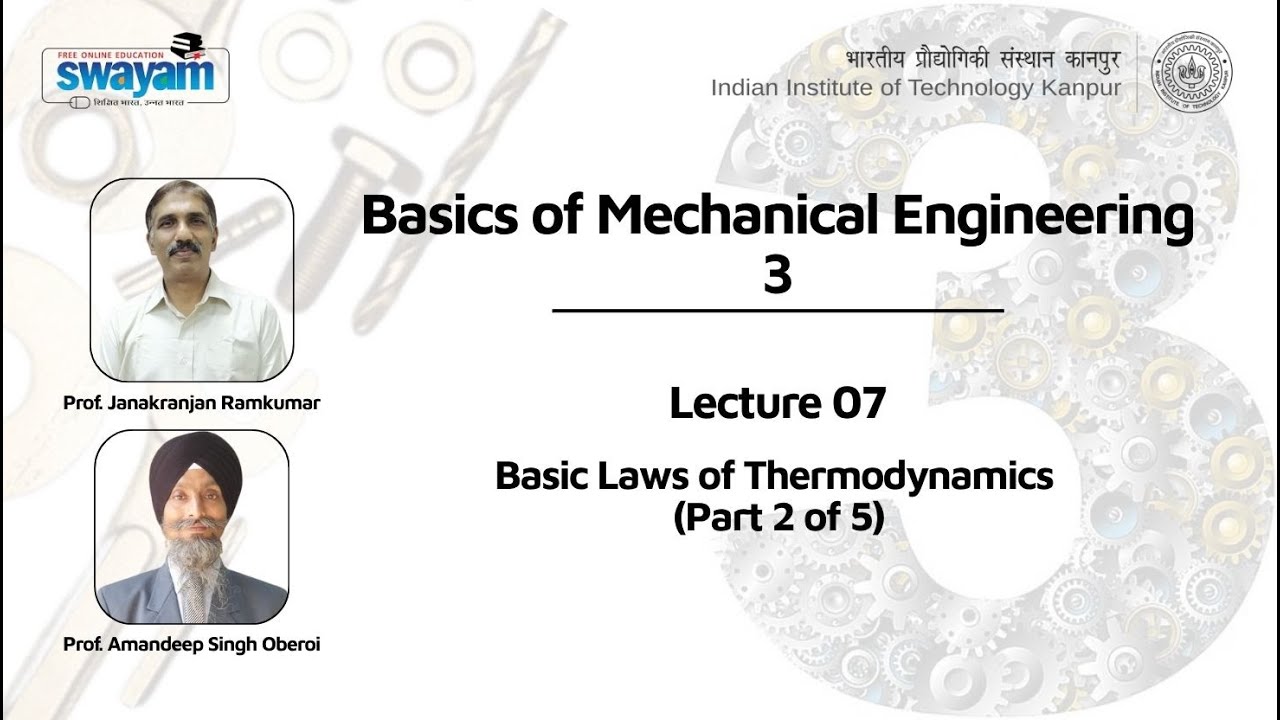 Lecture 07: Basic Laws of Thermodynamics Part 2 of 5 - YouTube