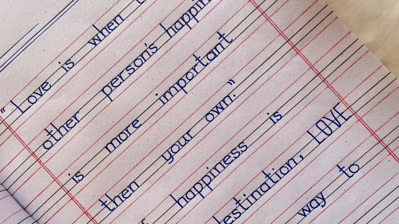 Best "love" Quotes | Satisfying Handwriting | Improve Handwriting ...