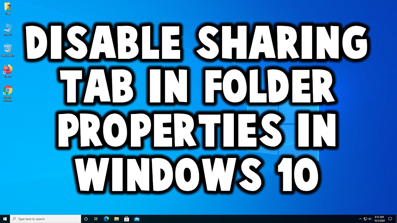 Enable Or Disable Sharing Tab In Folder Properties In Windows 10 YouTube Enable Or Disable Sharing Tab In Folder Properties In Windows 10 YouTube
