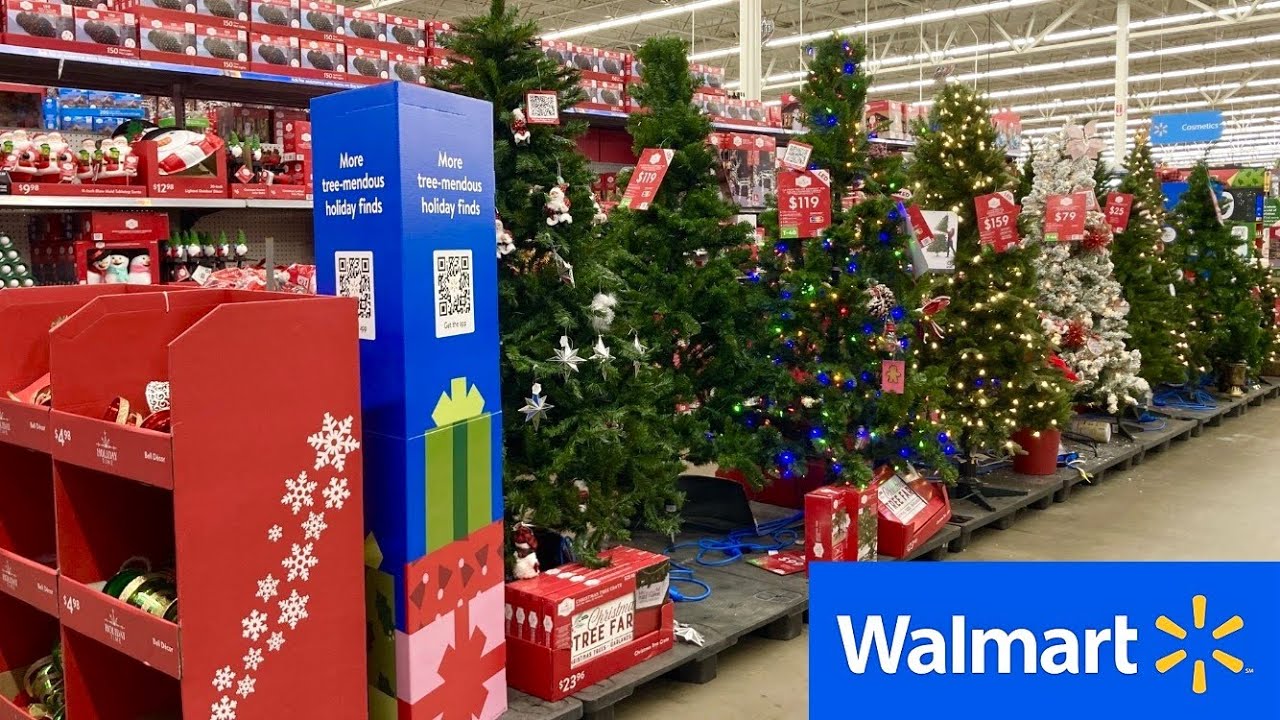 WALMART CHRISTMAS DECORATIONS CHRISTMAS ORNAMENTS TREES SHOP WITH ME ...