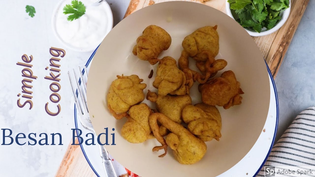 Besan Badi recipe - pakora for kadhi - badi recipe - YouTube