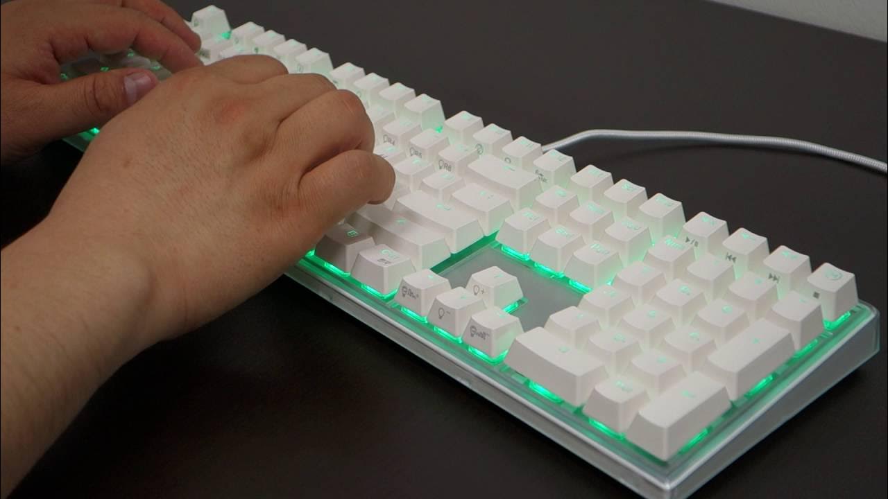 ABKO HACKER K985P 무접점 키보드 타이핑 - YouTube