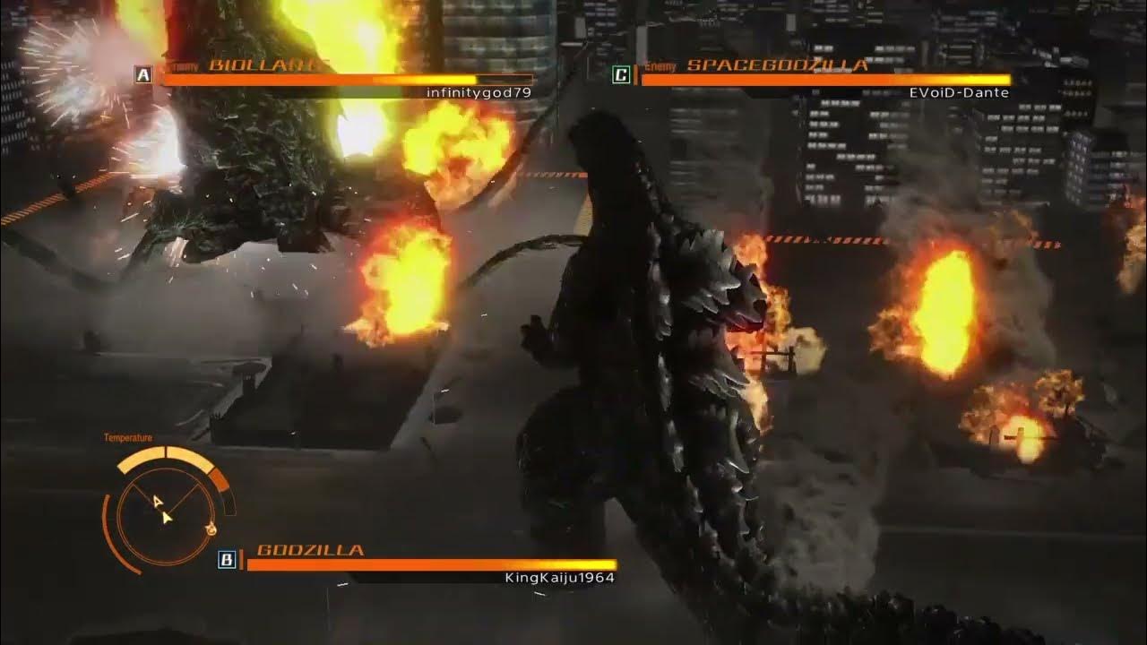 Godzilla PS4 Online Battles: Godzilla (Spiral Breath) vs Biollante vs SpaceGodzilla - YouTube