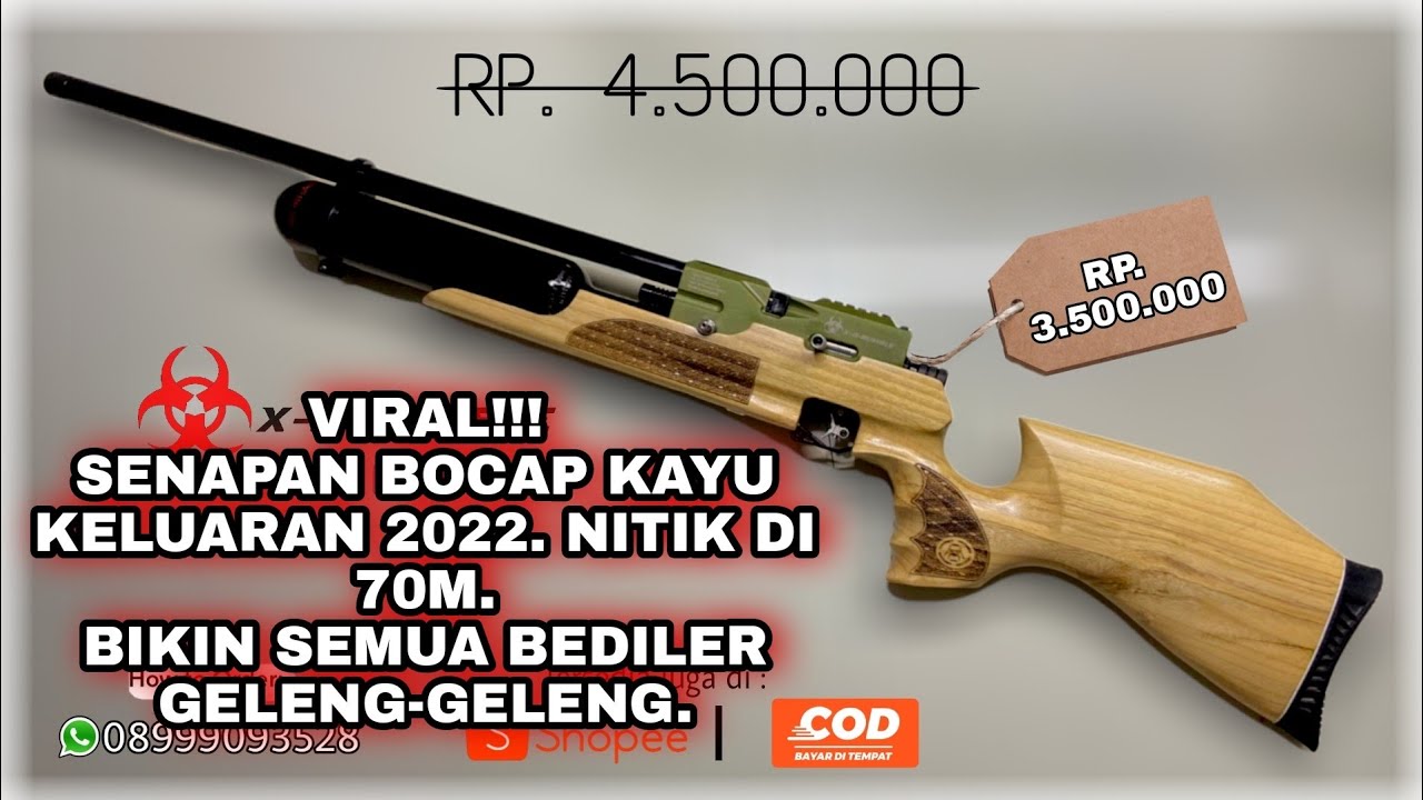 Senapan Bocap kayu 500cc keluaran terbaru 2022 - YouTube