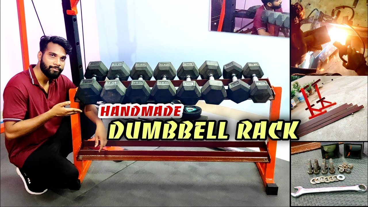 16-DIY Dumbbell Rack || Dumbbell Rack For Home Gym || Health And ...