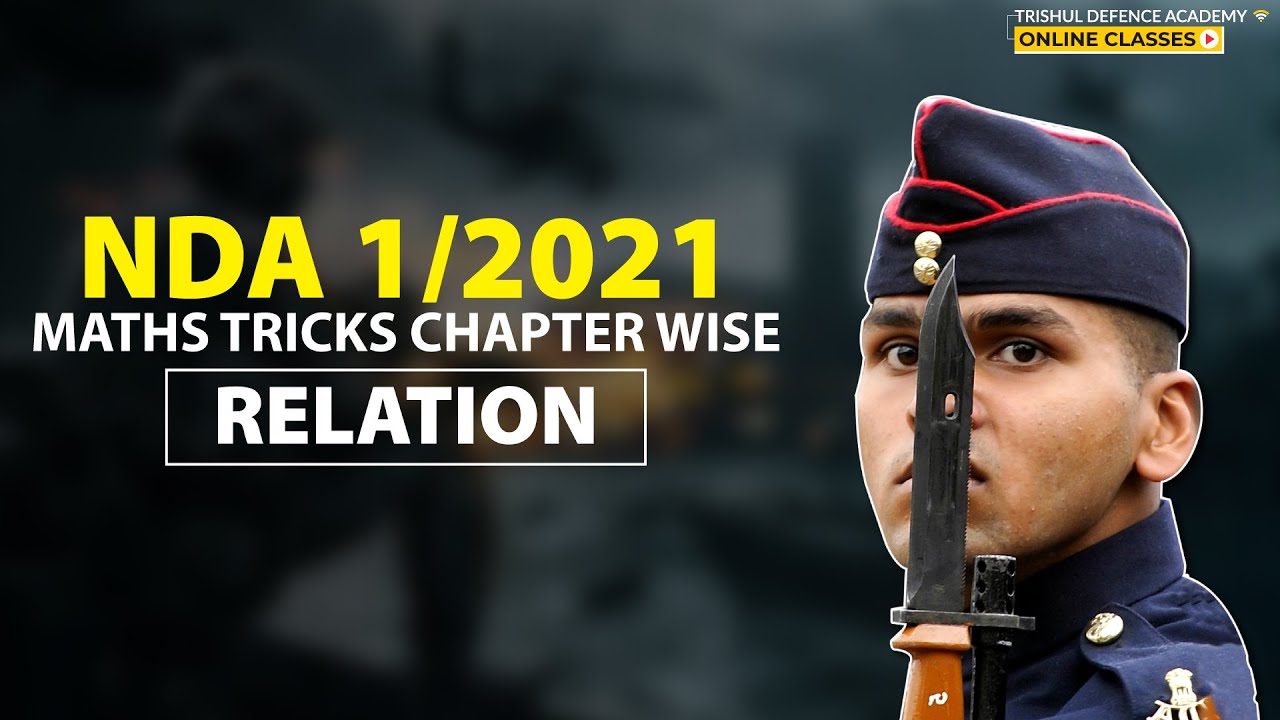 NDA Math Tricks Chapter Wise | Relation | NDA 1 2021 Exam | NDA Math ...