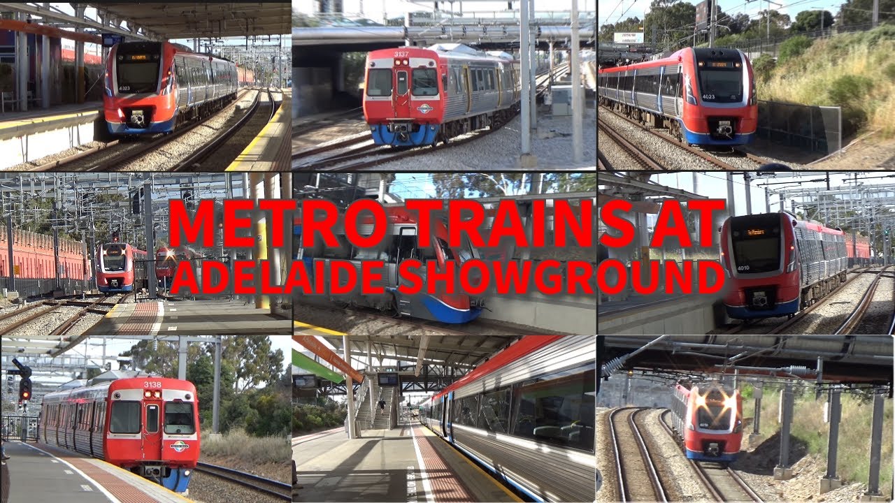 METRO TRAINS AT ADELAIDE SHOWGROUND STATION - YouTube