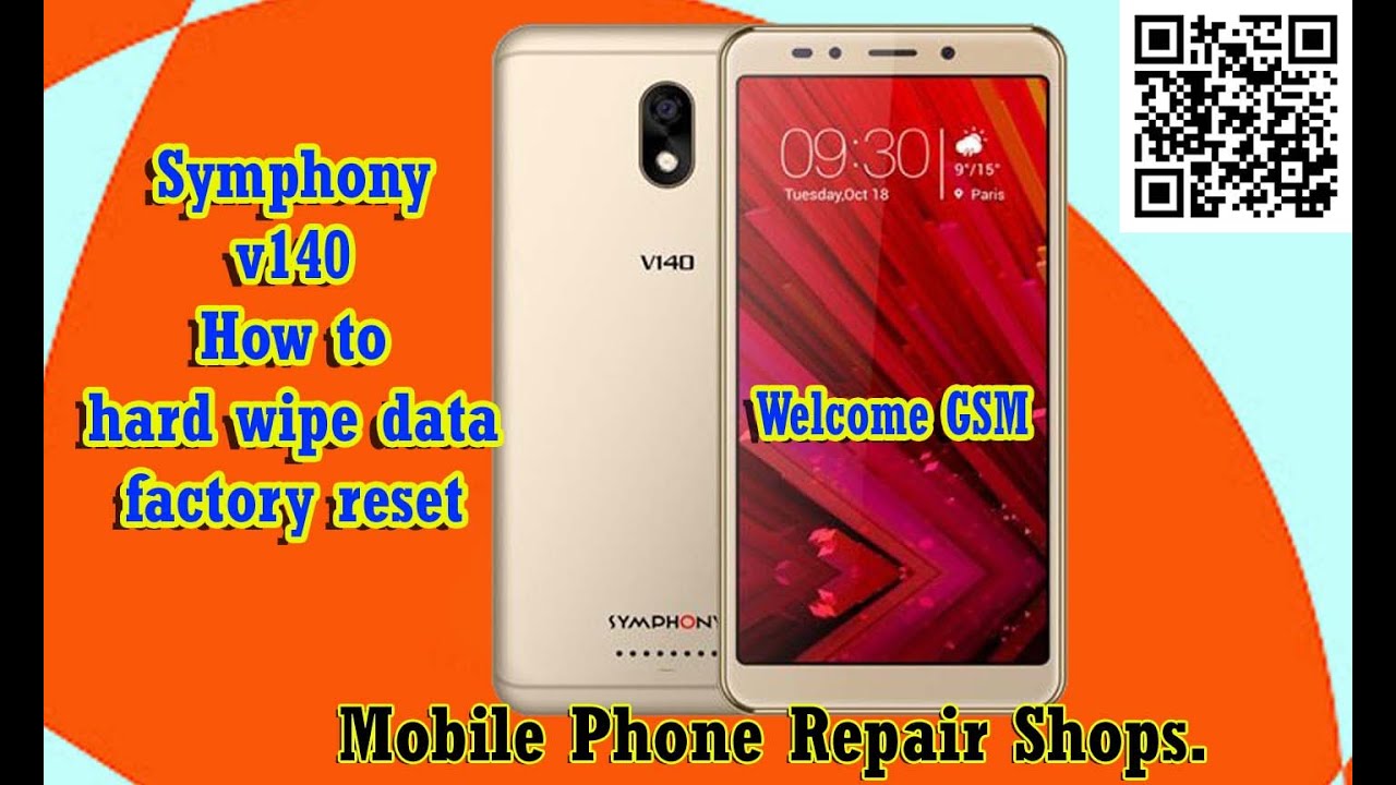 symphony v140 hard wipe data factory reset.1000% - YouTube
