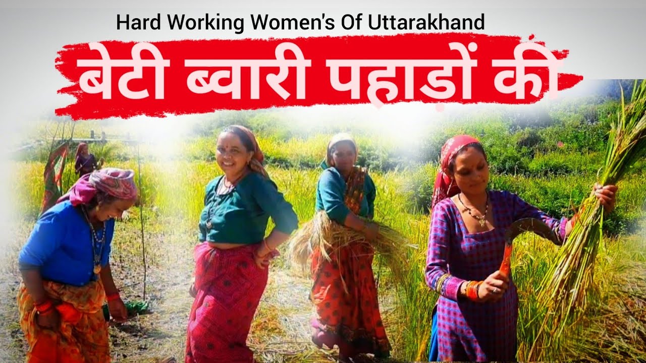pahadi women \\ बेटी ब्वारी पहाड़ों की Hard Working Women's Of ...