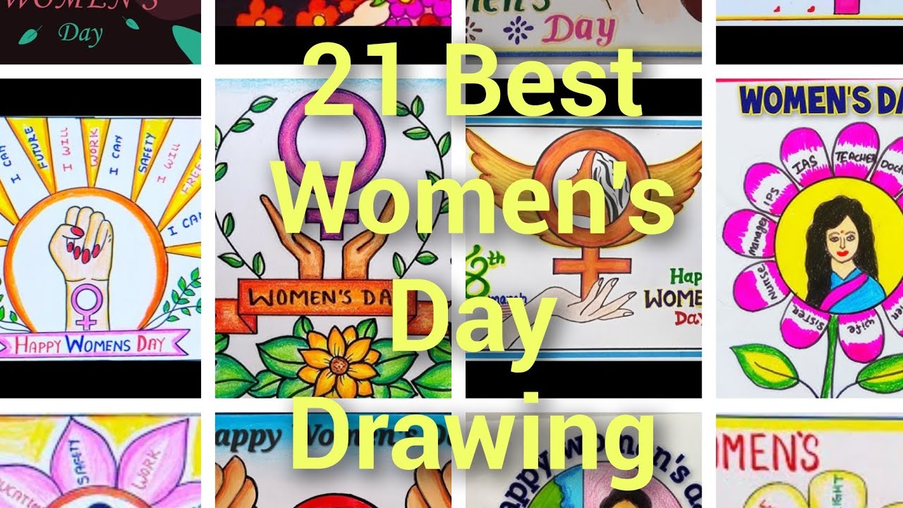 21 best women's day drawing | women's day poster drawing | easy and ...