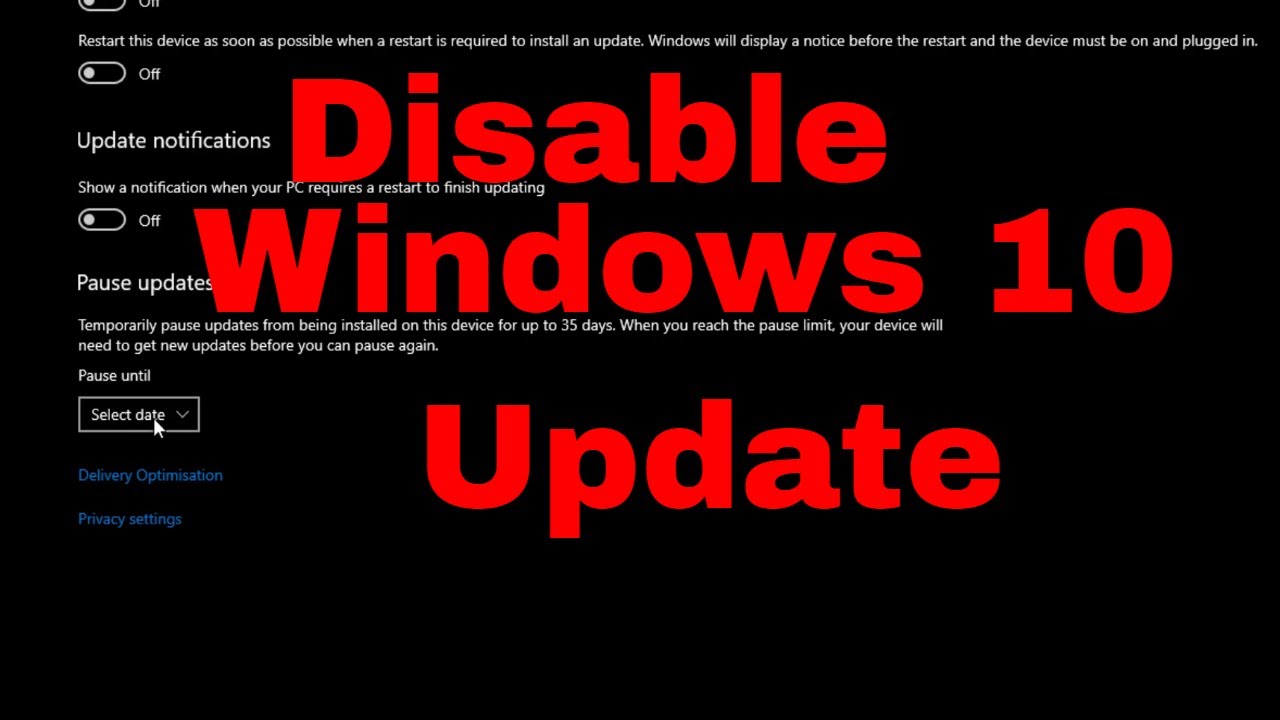 Disable Update In Windows 10 YouTube Disable Update In Windows 10 YouTube