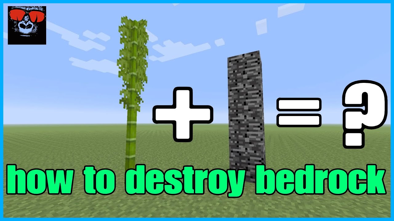how to destroy bedrock with bamboo? - YouTube