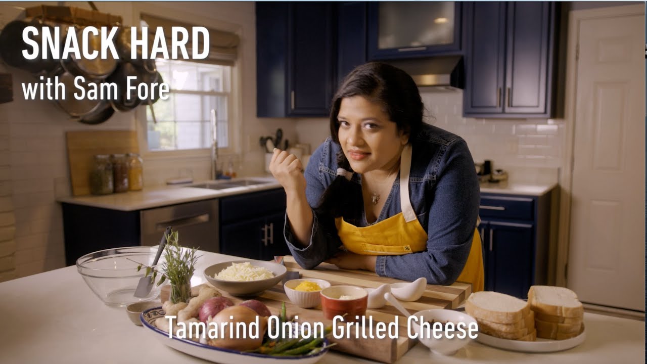 Tamarind Onion Grilled Cheese | Snack Hard with Sam Fore - YouTube