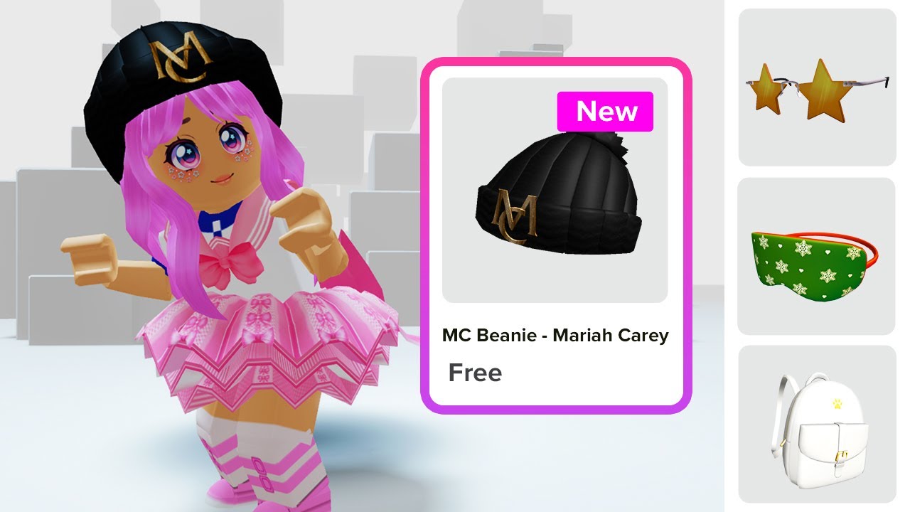 FREE LIMITED ROBLOX ITEM! HOW TO GET THE MC BEANIE - MARIAH CAREY IN ...